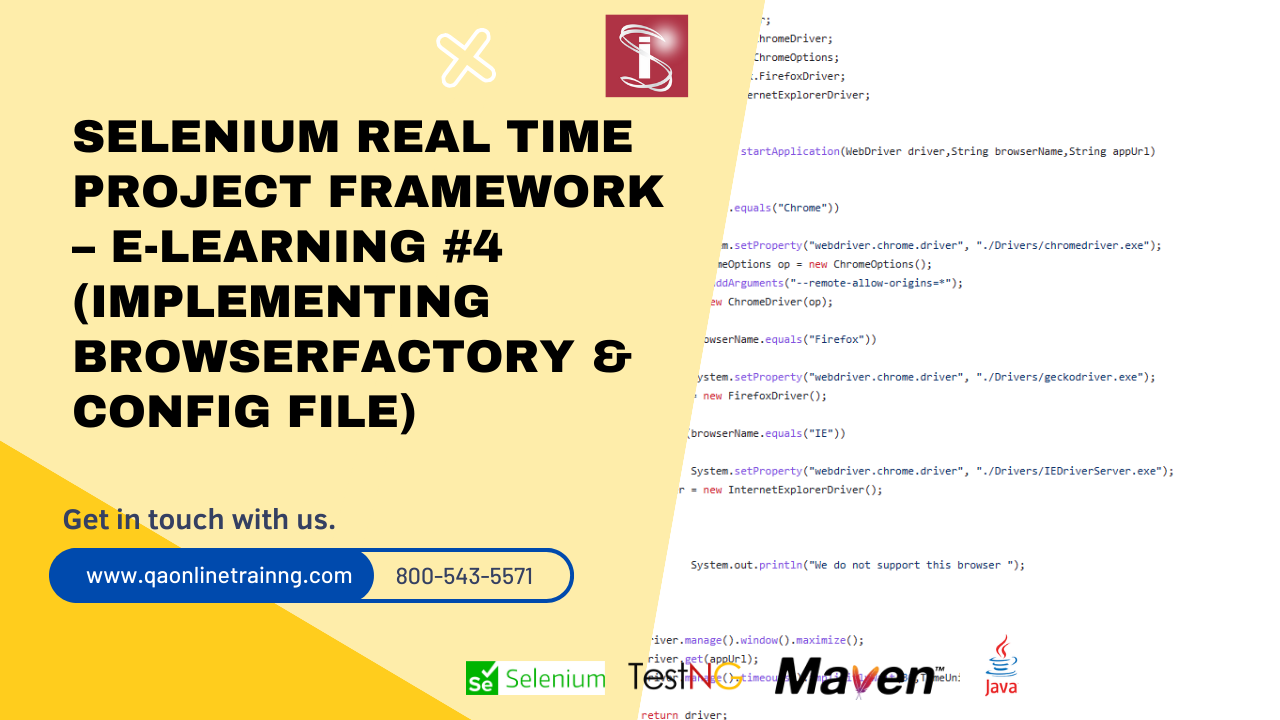 Selenium Real time Project Framework – Browser Factory #4
